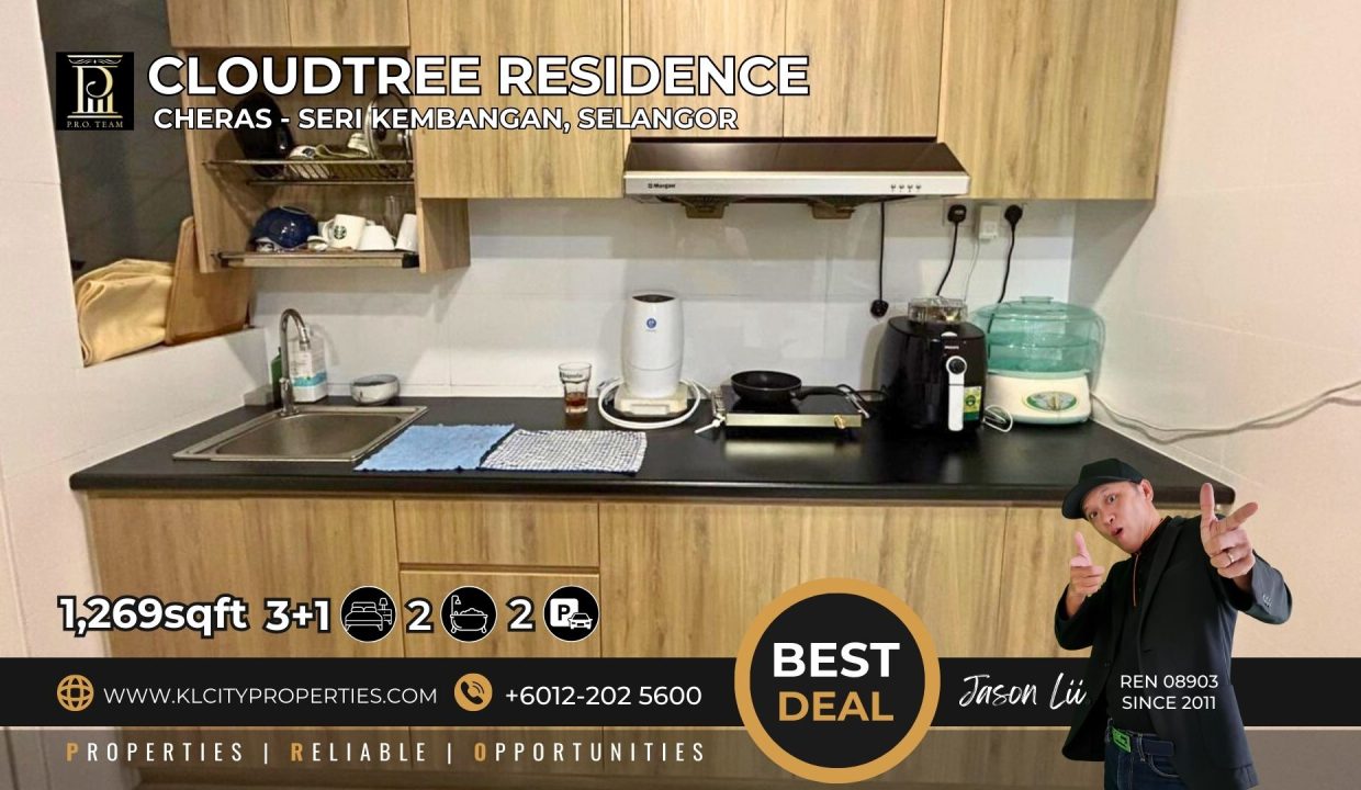 Modern 3+1 Rooms Fully Furnished Unit at CloudTree Residence Seri Kembangan - Malaysia Real ...