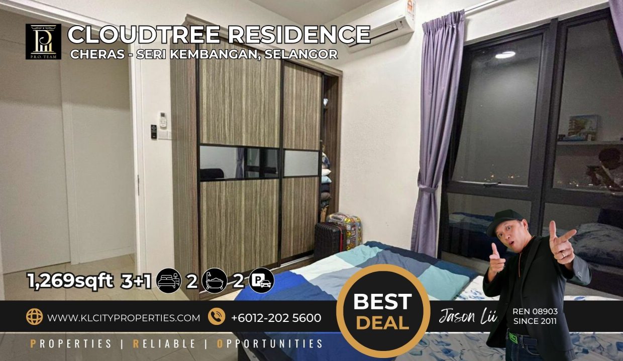 Modern 3+1 Rooms Fully Furnished Unit at CloudTree Residence Seri Kembangan - Malaysia Real ...