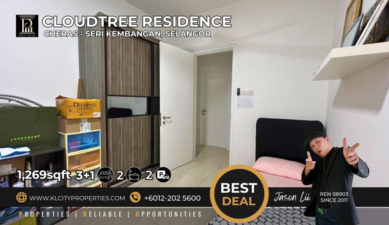 Modern 3+1 Rooms Fully Furnished Unit at CloudTree Residence Seri Kembangan - Malaysia Real ...