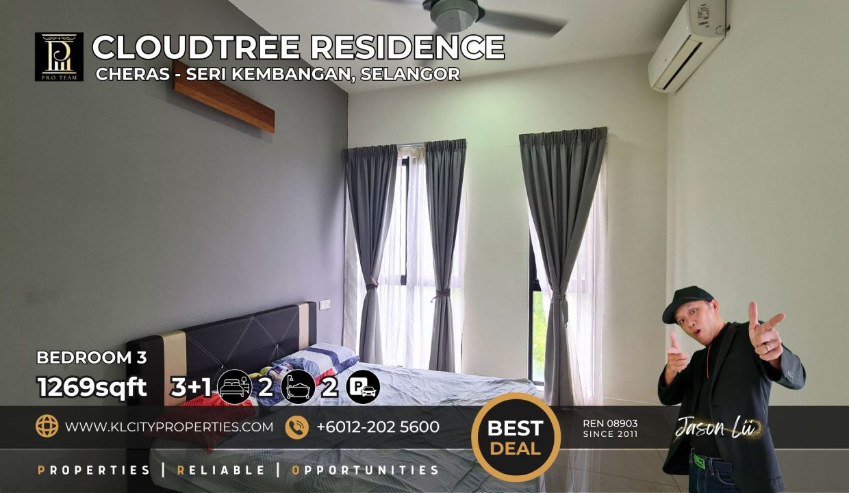 CloudTree Residence 3 Rooms 1 Storeroom Fully Furnished for Rent - Cheras, Seri Kembangan ...