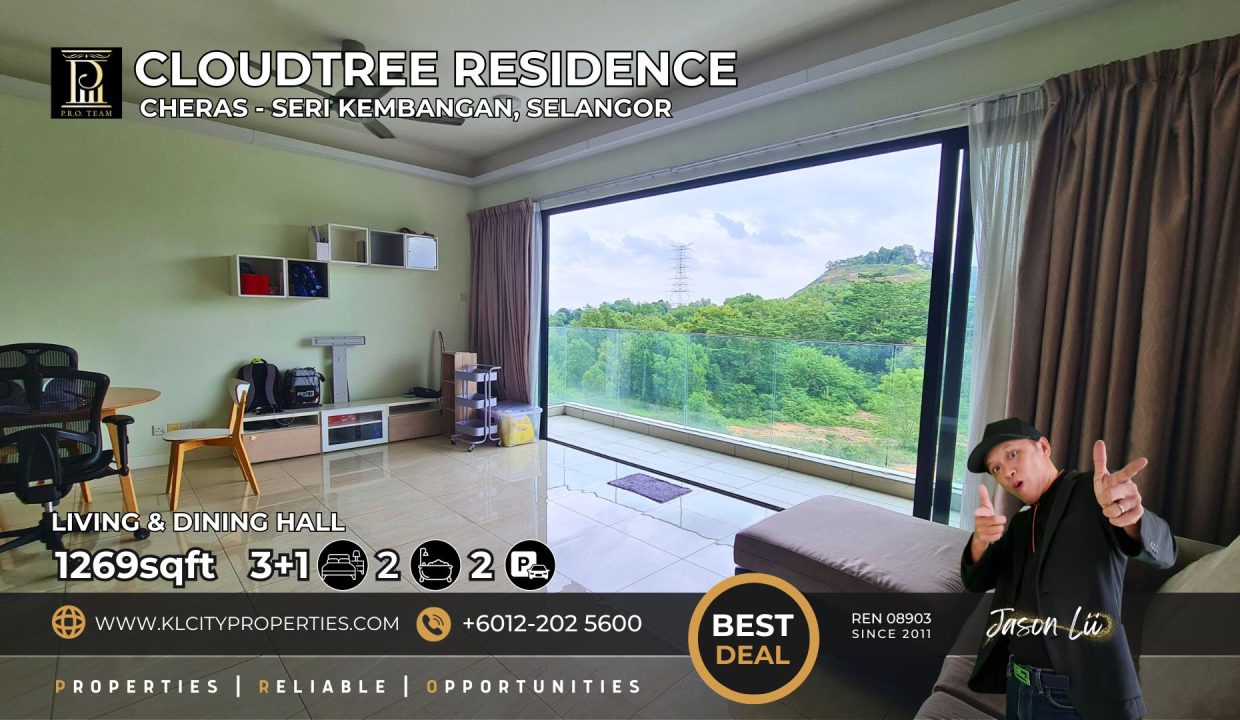 CloudTree Residence 3 Rooms 1 Storeroom Fully Furnished for Rent - Cheras, Seri Kembangan ...