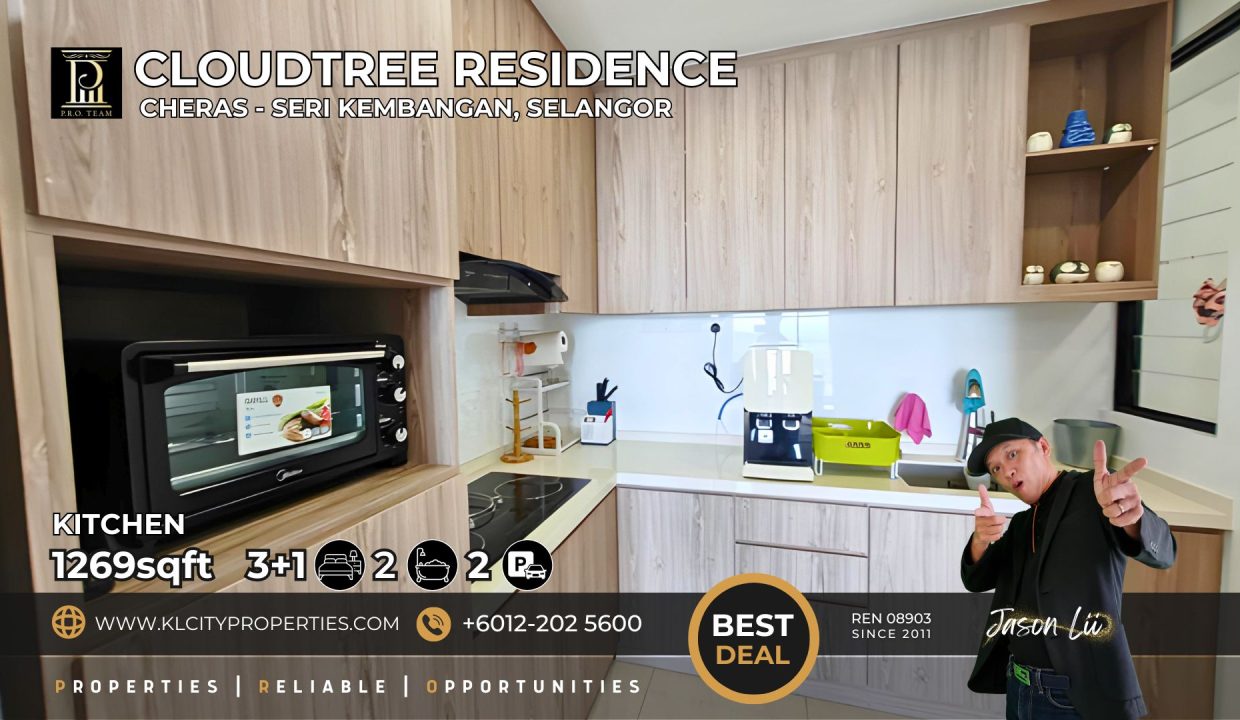 CloudTree Residence Best View 3 Rooms 1 Storeroom Fully Furnished for Rent - Cheras, Seri ...