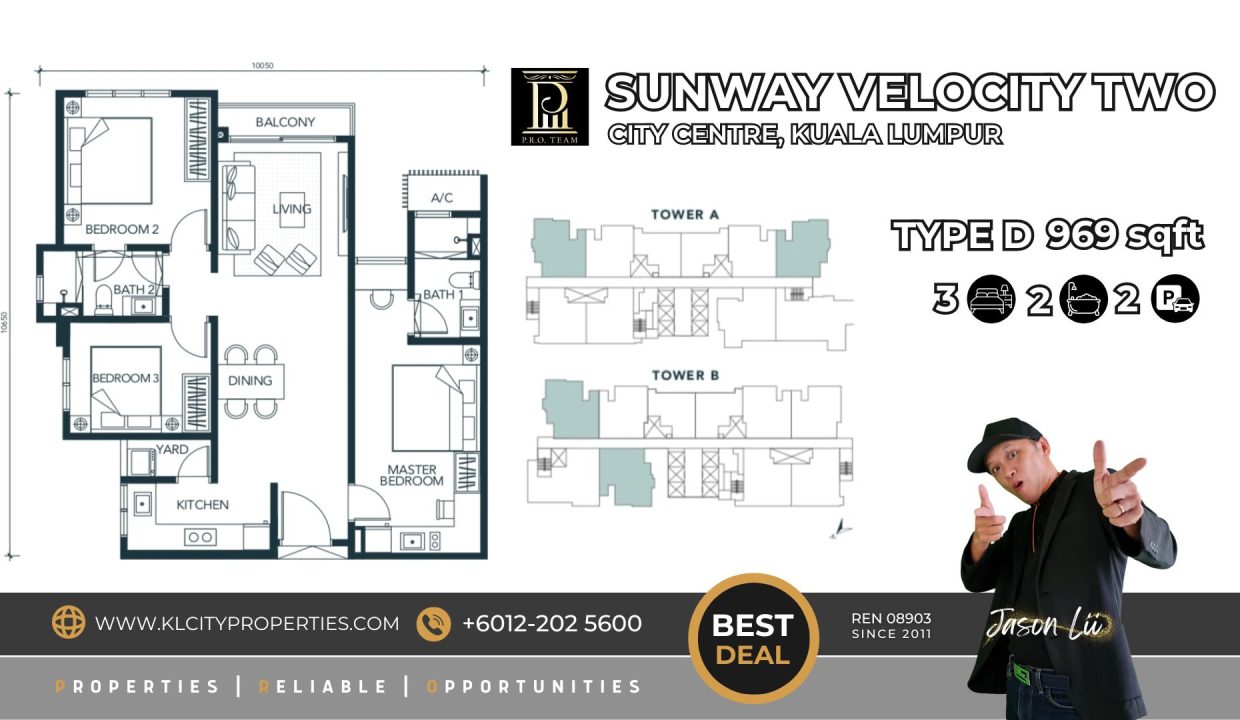 Sunway Velocity Two 3 Rooms 2 Bathroom 2 Car parks Fully Furnished for ...