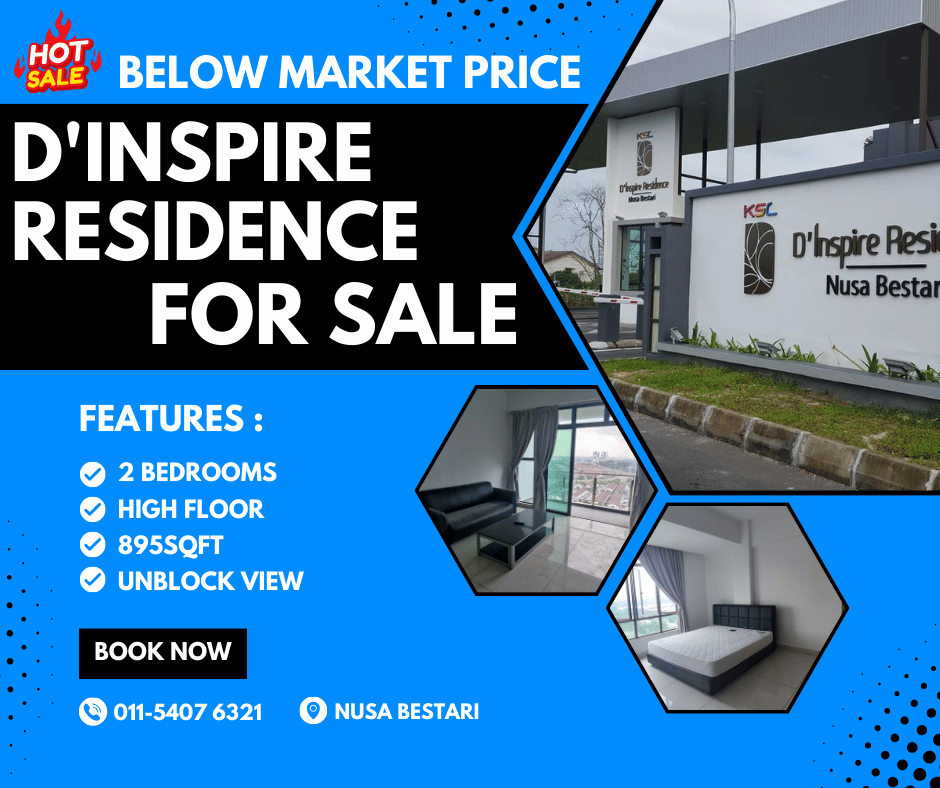 🔥Below Market Price RM100K🔥D'Inspire Residence For Sale @ Nusa Bestari ...